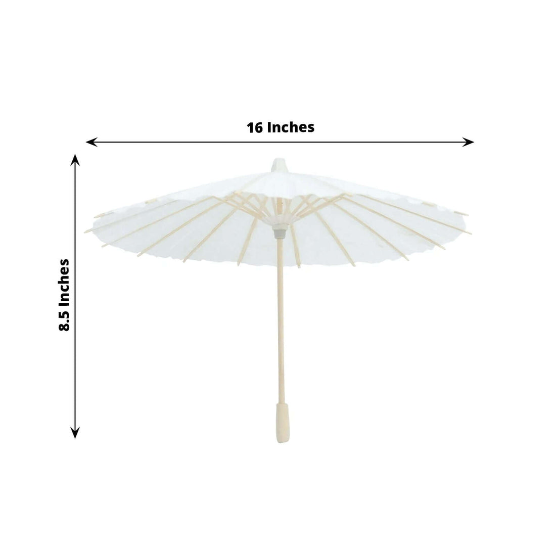 Paper/Bamboo Parasol White 16" | eFavormart