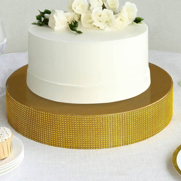Gold Rhinestone Cake Stand 16" | eFavormart