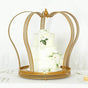 Metal Crown Wedding Cake Stand 26" Gold | eFavormart