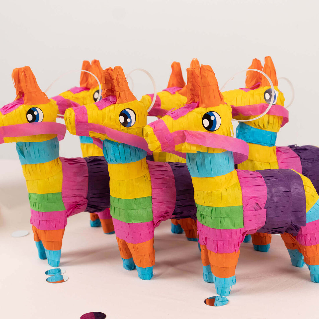 3 Pack Colorful Mini Donkey Piñatas | eFavormart