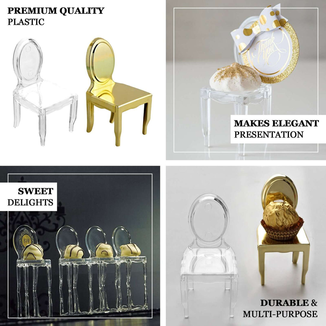 12-Pack 4" Clear Mini Ghost Chair Favors | eFavormart