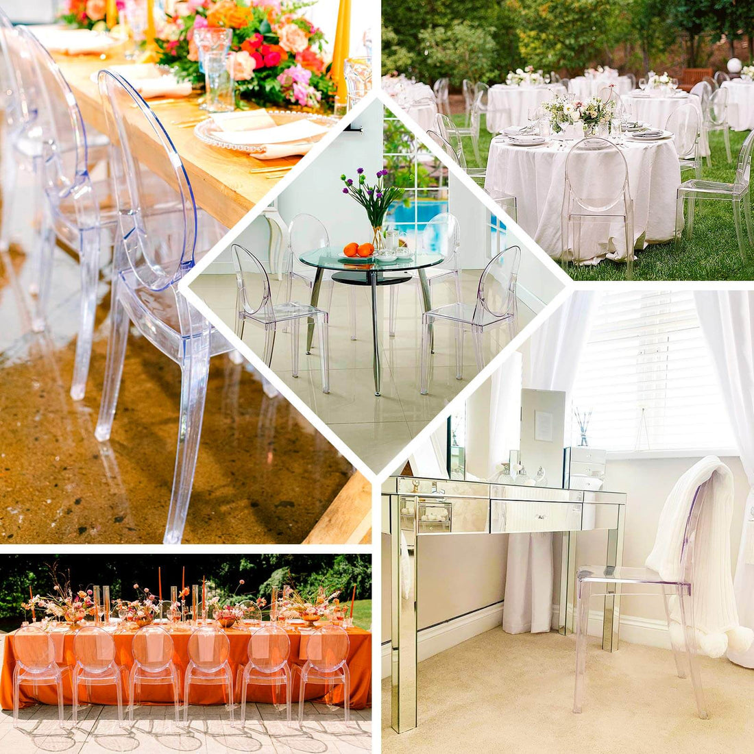 Stackable Clear Acrylic Banquet Chairs | eFavormart