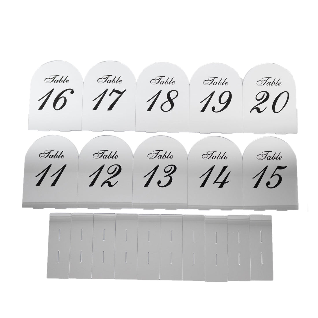 Silver Mirror Arch Table Numbers for Weddings | eFavormart