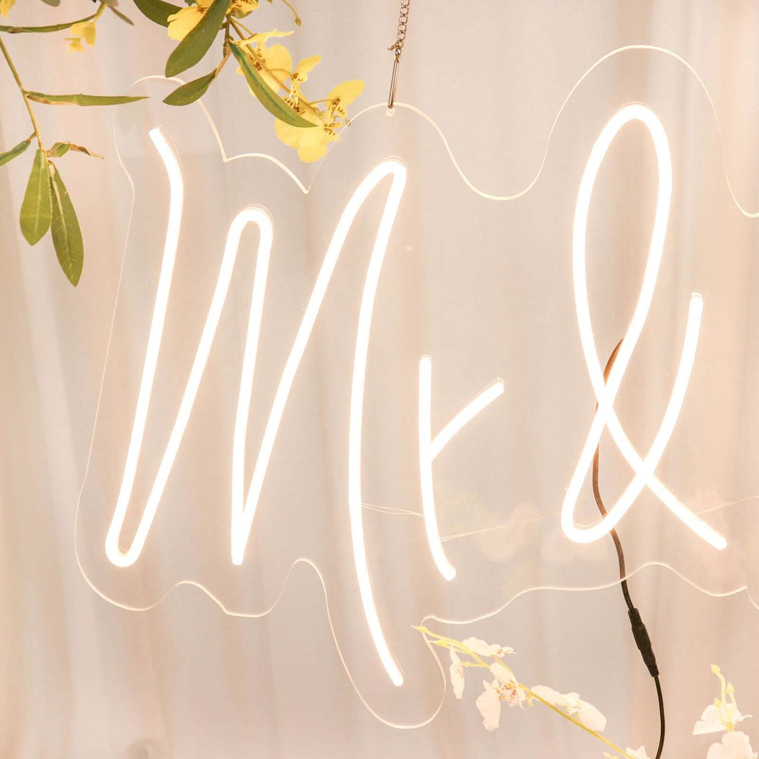 33" Mr & Mrs Neon LED Wall Decor Lights | eFavormart