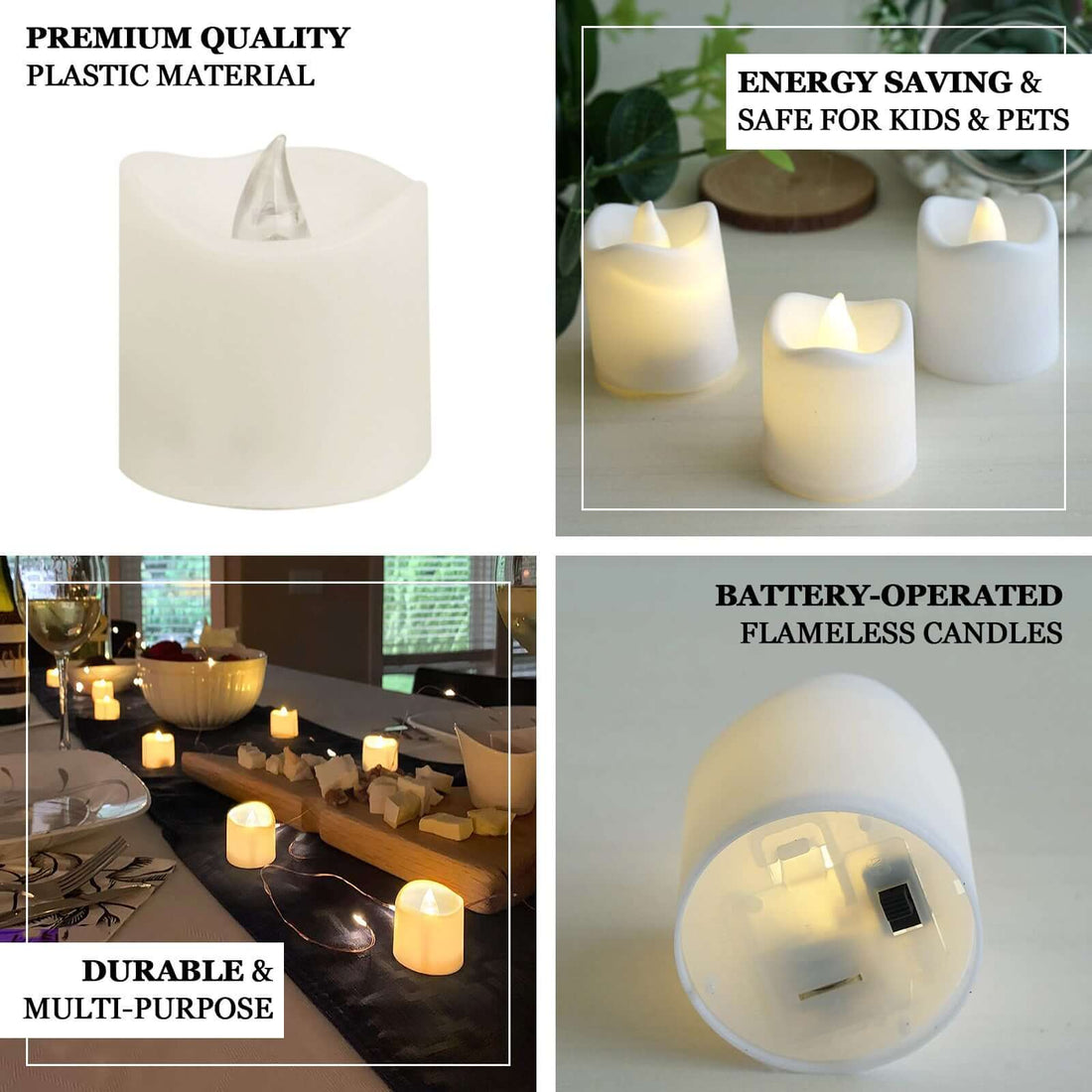 LED Tealight Candles Mini Votive White | eFavormart