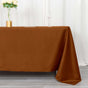 Polyester Tablecloth 72"x120" Cinnamon Brown | eFavormart