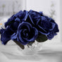 Navy Blue Velvet-like Rose Bouquet | eFavormart