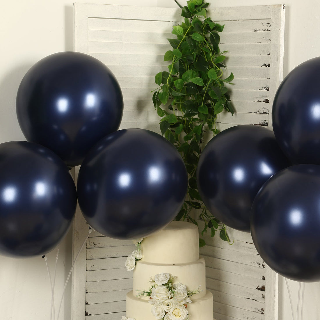 Shiny Navy Blue Biodegradable Balloons 18" | eFavormart
