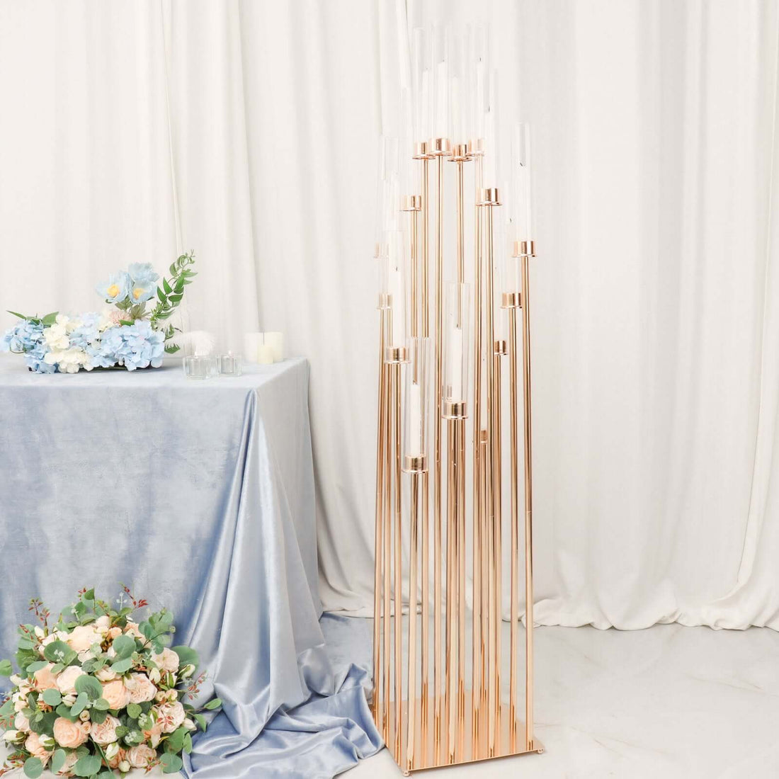 Gold 16-Arm Taper Candle Holder 78" | eFavormart