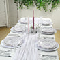 6 Pack White Lavender Acrylic Charger Plates, 13" | eFavormart
