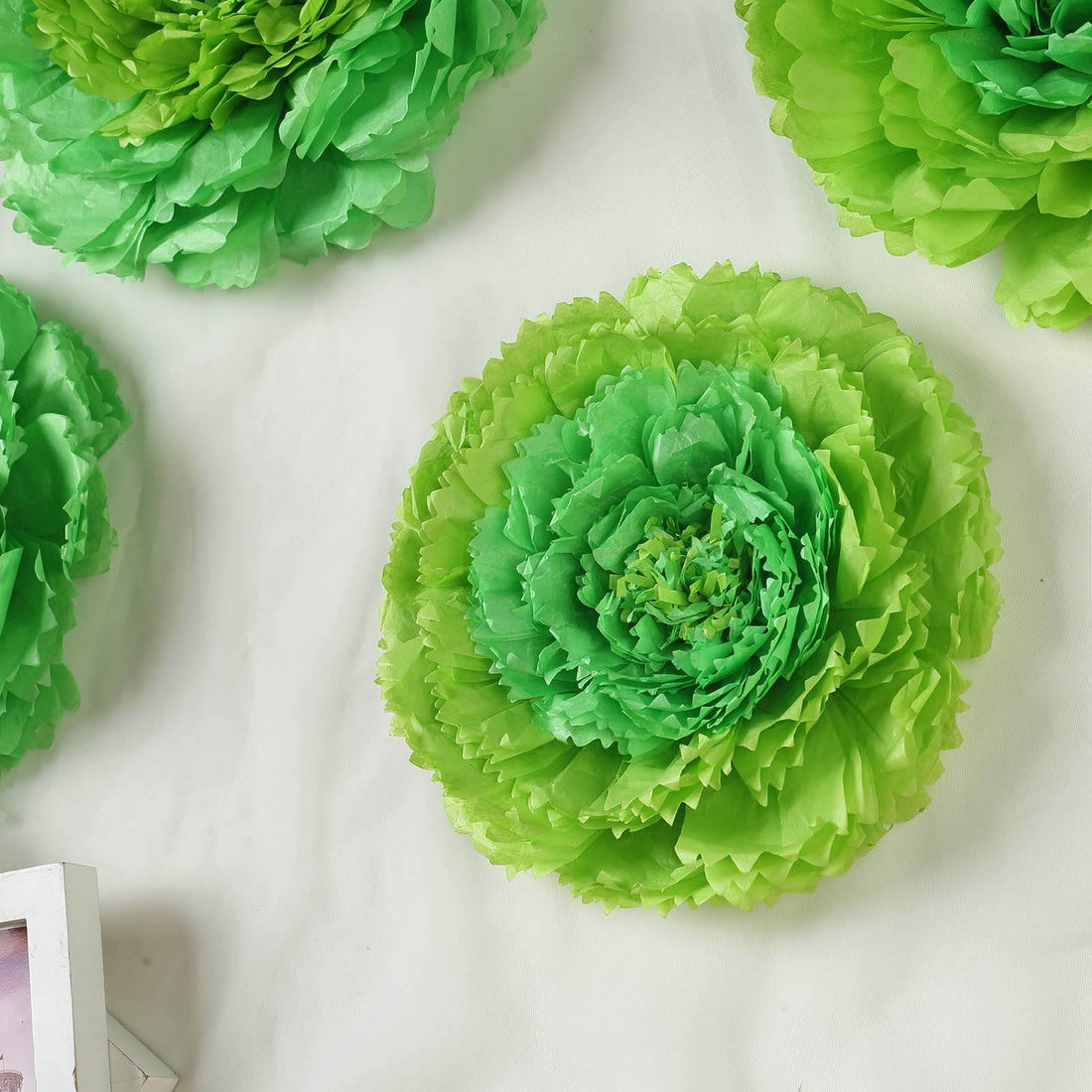 Mint Green Giant Carnation 3D Paper Flowers Wall Decor | eFavormart