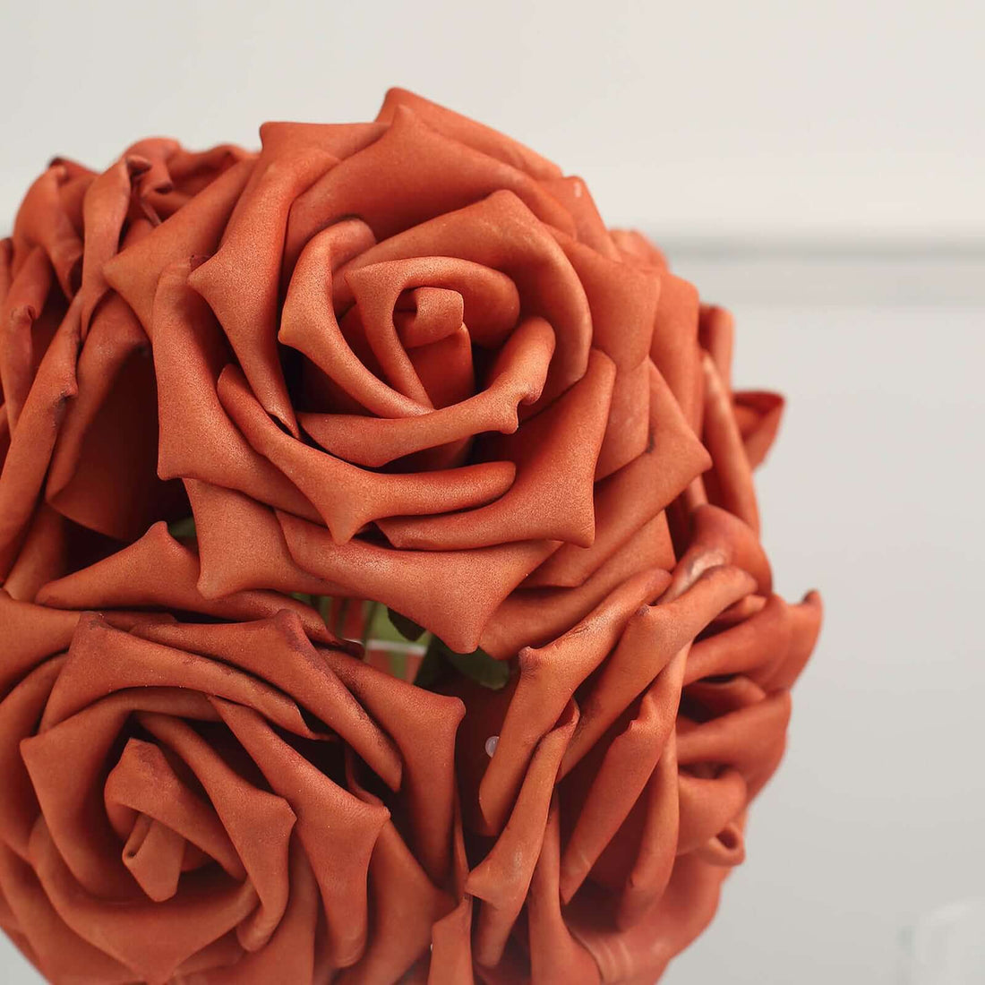 24 Terracotta Artificial Roses with Stem | eFavormart