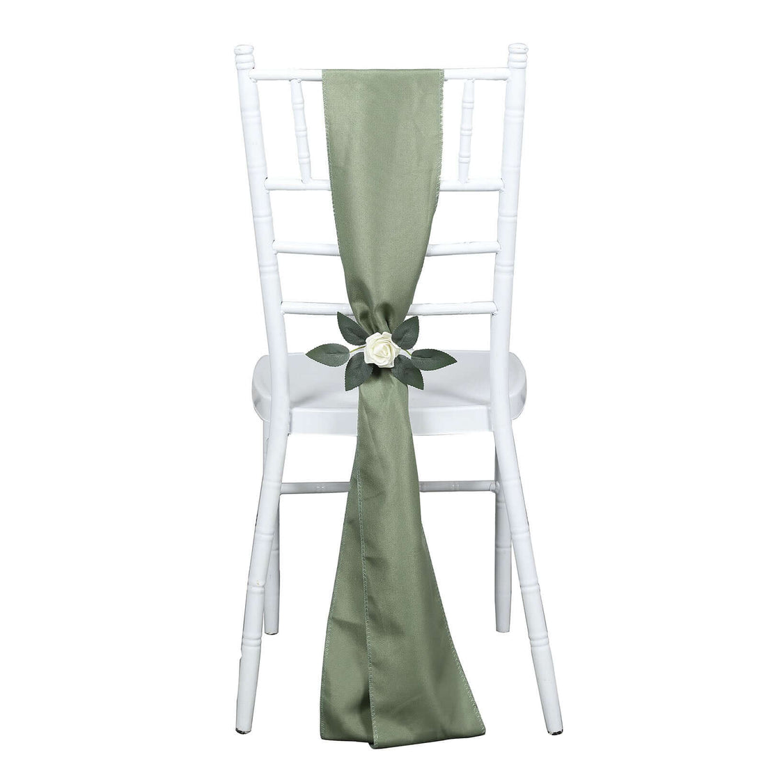 Polyester Chair Sashes 6"x108" Dusty Sage Green | eFavormart