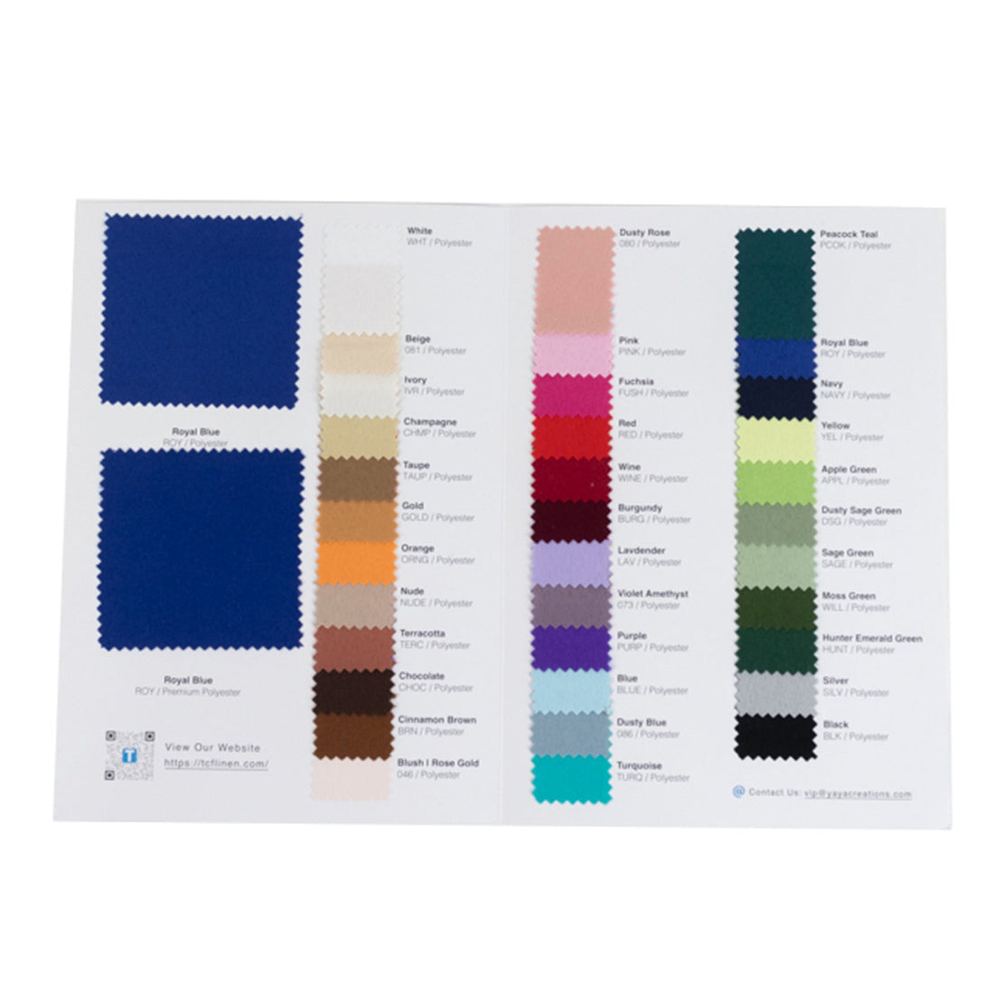 Polyester Fabric Sample Book - 35 Colors | eFavormart