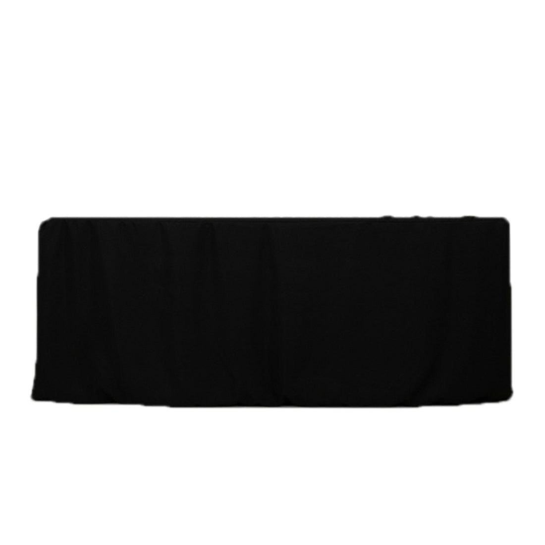 Open Back Polyester Tablecloth 72"x30" Black | eFavormart