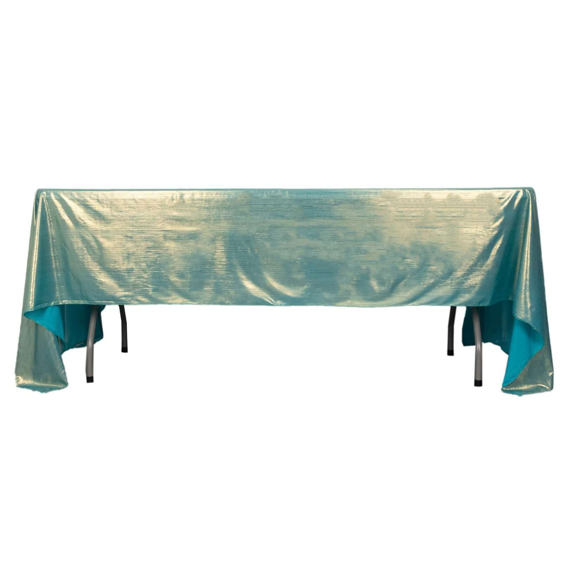 Sequin Dots Tablecloth 60"x126" Turquoise | eFavormart