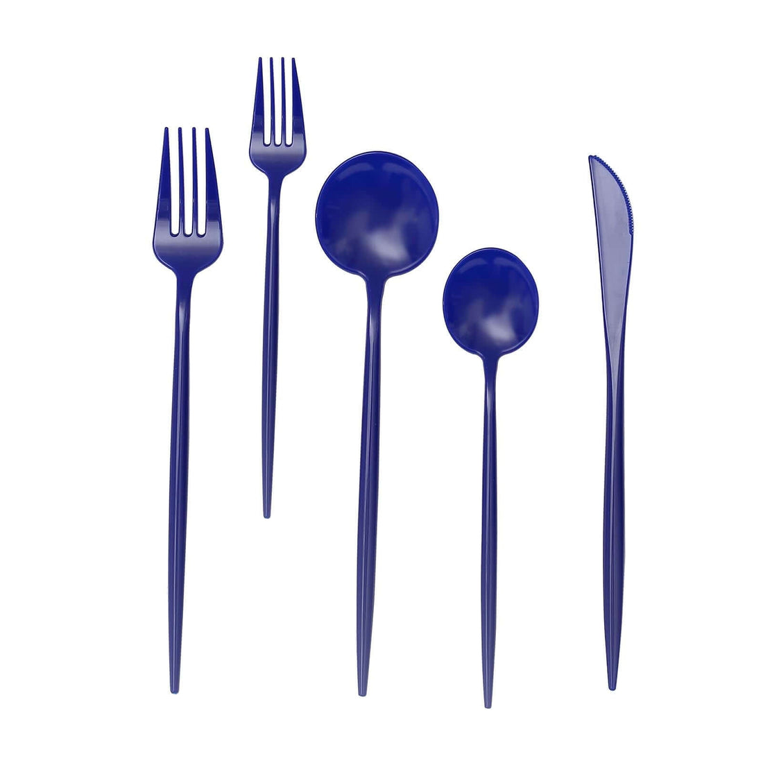50 Pack Plastic Utensil Set Royal Blue | eFavormart