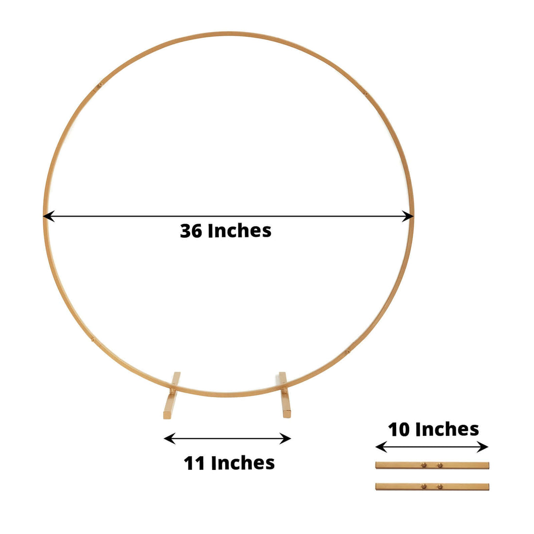 36" Gold Metal Round Hoop Wedding Centerpiece | eFavormart