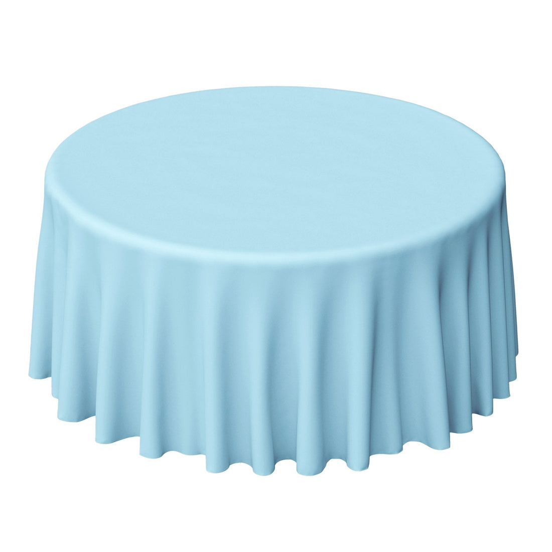 Polyester Round Tablecloth 120" Light Blue | eFavormart