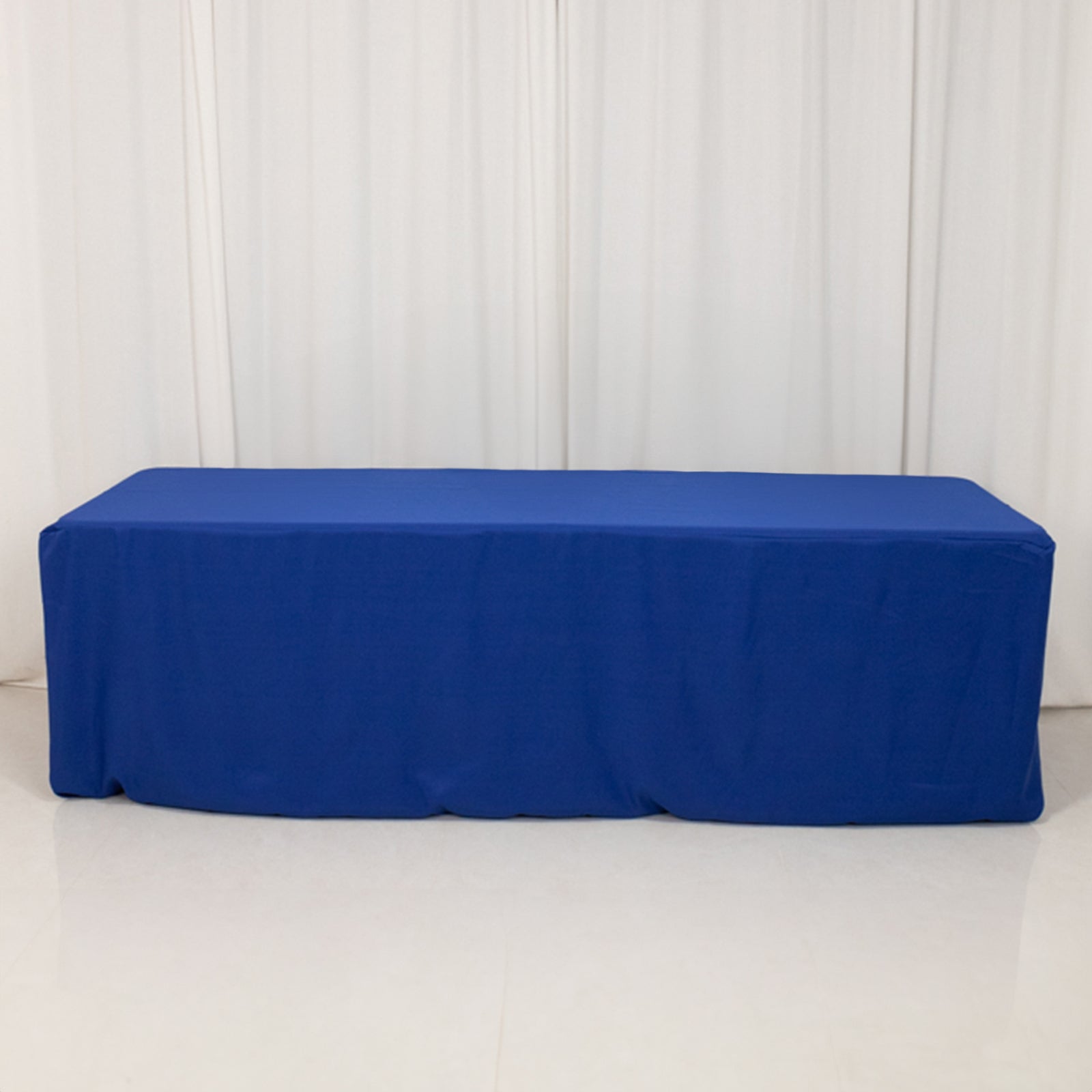 Fitted Premium Tablecloth 8ft Royal Blue | eFavormart