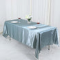 Satin Tablecloth 60"x102" Dusty Blue | eFavormart