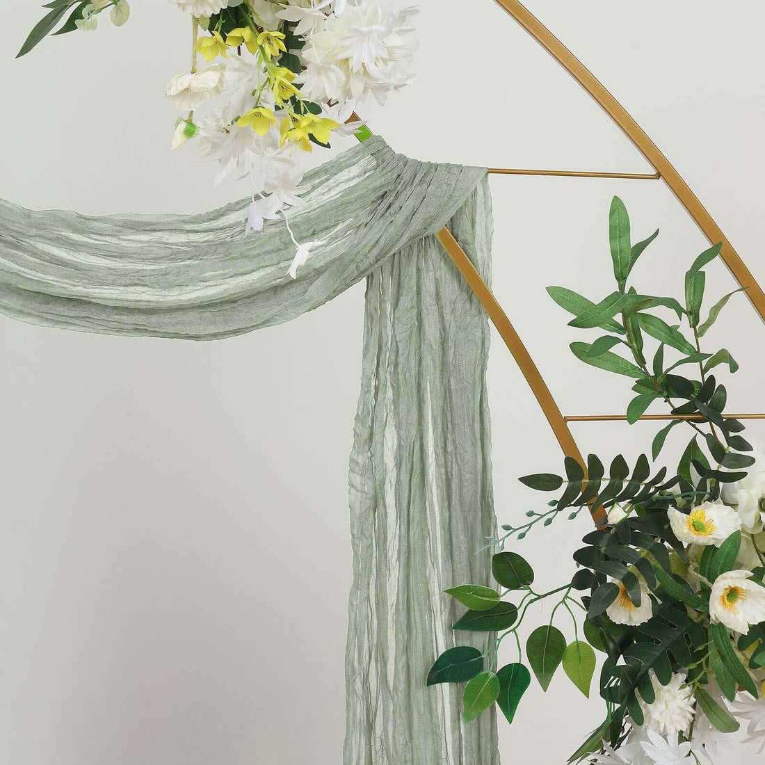 Dusty Sage Green Gauze Cheesecloth Draping Fabric 20ft | eFavormart
