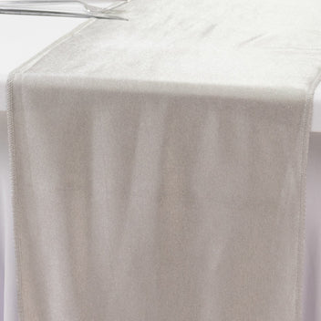 Scuba Table Runner 12"x108" Shimmer Silver | eFavormart