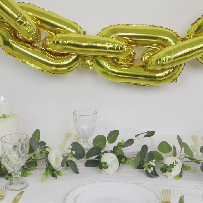 30-Pack Gold Chain Link Foil Balloon Garland | eFavormart