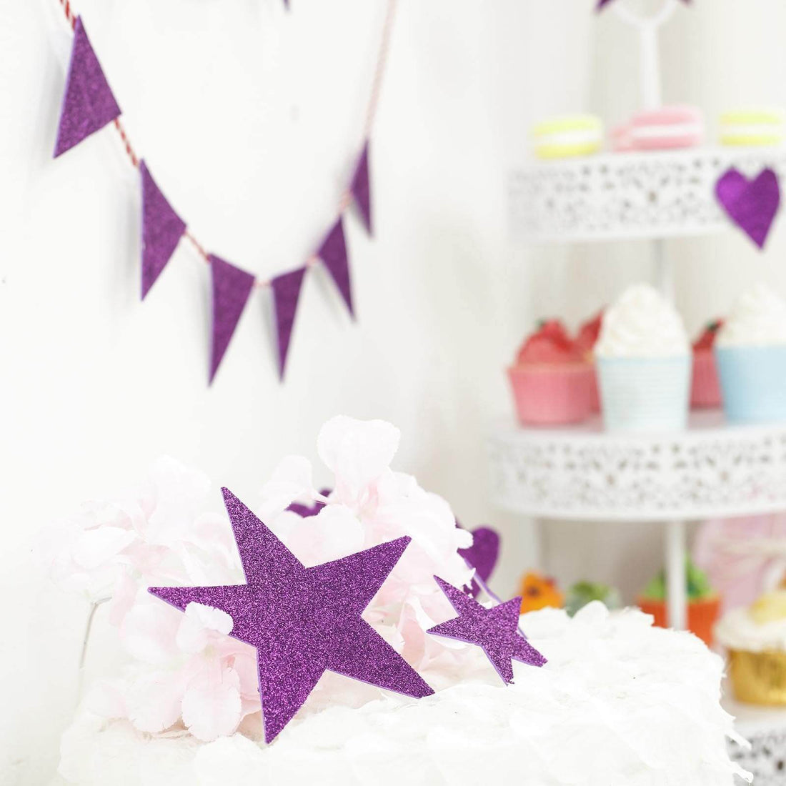 10-Pack Purple Glitter Craft Foam Sheets | eFavormart