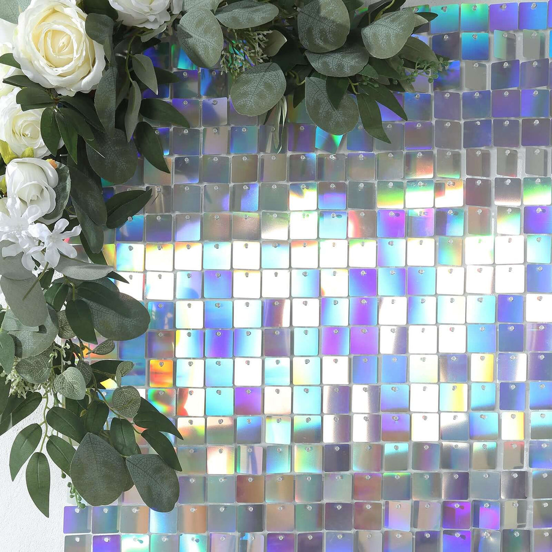 Iridescent Blue Sequin Wall Photo Backdrop | eFavormart