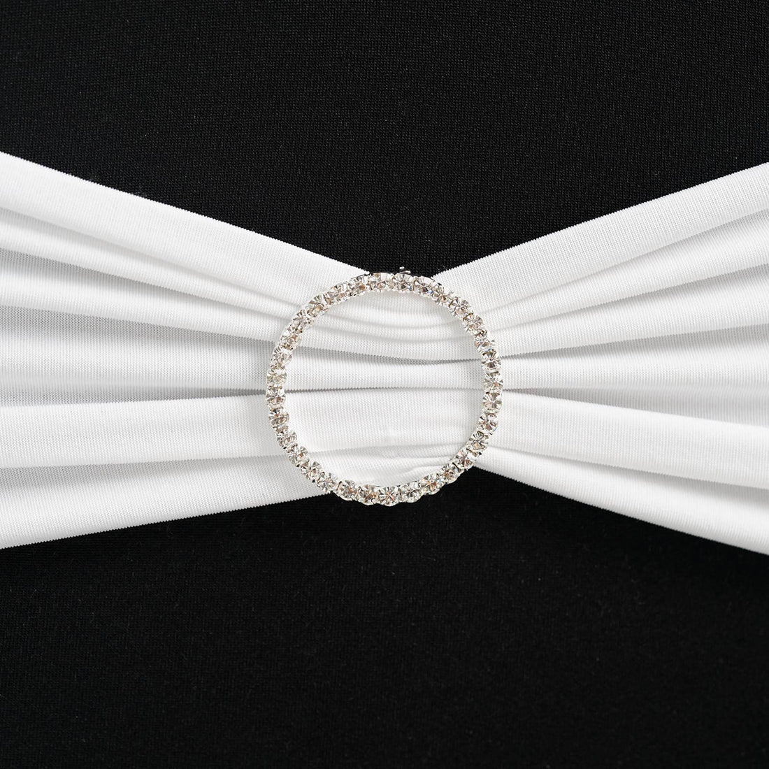 Rhinestone Circle Sash Buckle 2" Silver | eFavormart
