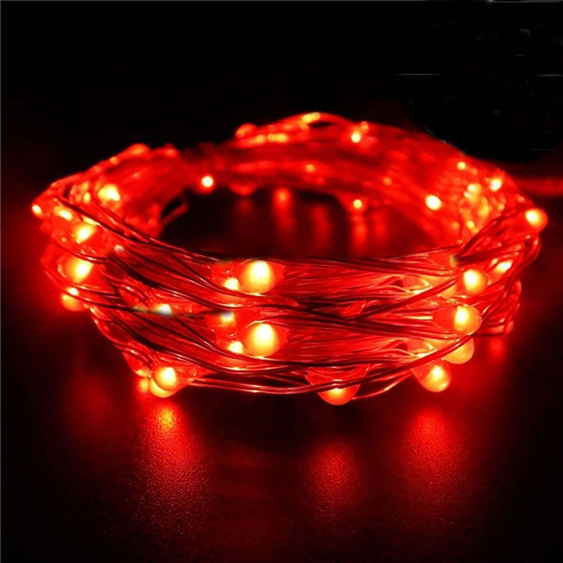 Starry Bright String Lights Red 90" | eFavormart