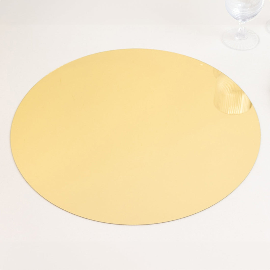 Acrylic Mirror Tray Gold Round 16" | eFavormart