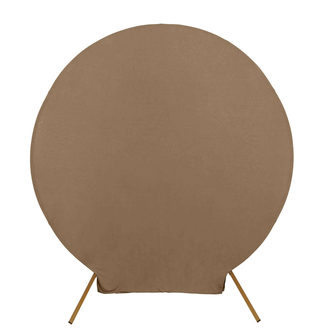 7.5ft Taupe Round Spandex Backdrop Cover | eFavormart