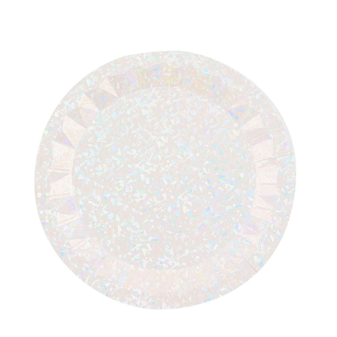 Paper Round Geometric Charger Plates 12" Iridescent | eFavormart
