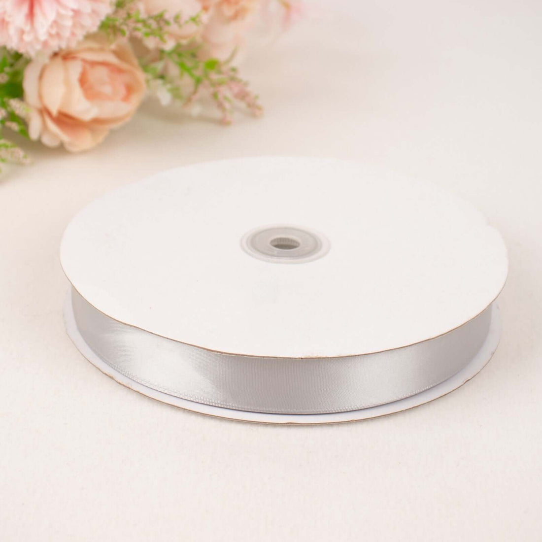 Silver Single Face Decorative Satin Ribbon | eFavormart
