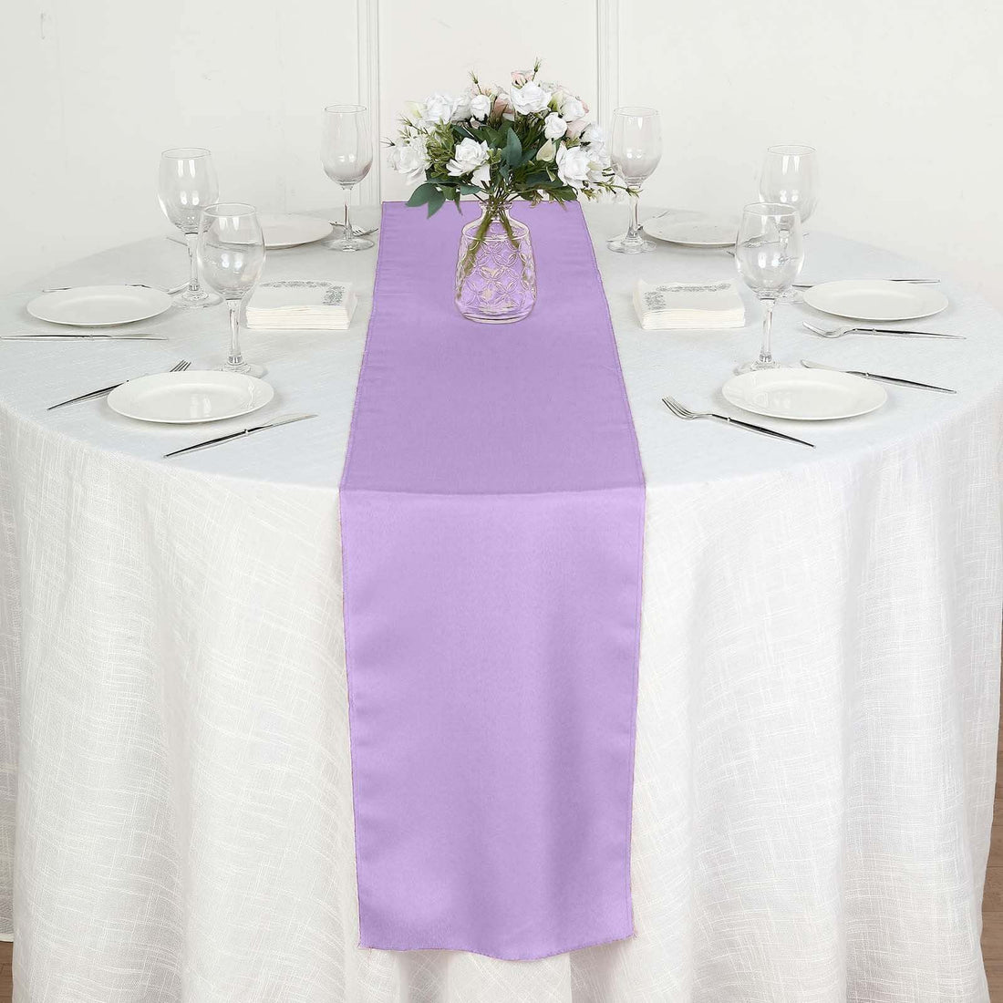 Polyester Table Runner 12"x108" Lavender | eFavormart