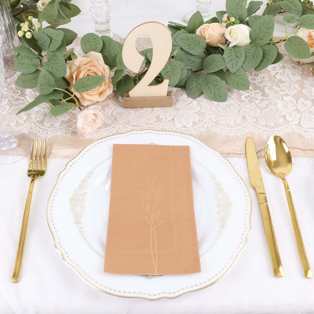 1-20 Wooden Table Numbers Natural 6" | eFavormart