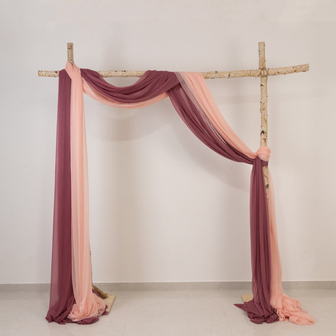 Blush Sheer Wedding Arch Drapery 5ftx32ft | eFavormart