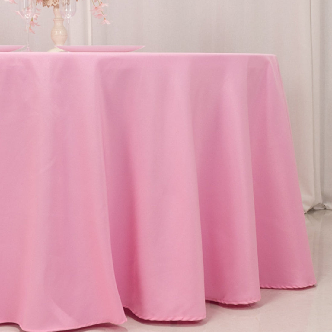 Premium Polyester Tablecloth 120" Pink | eFavormart