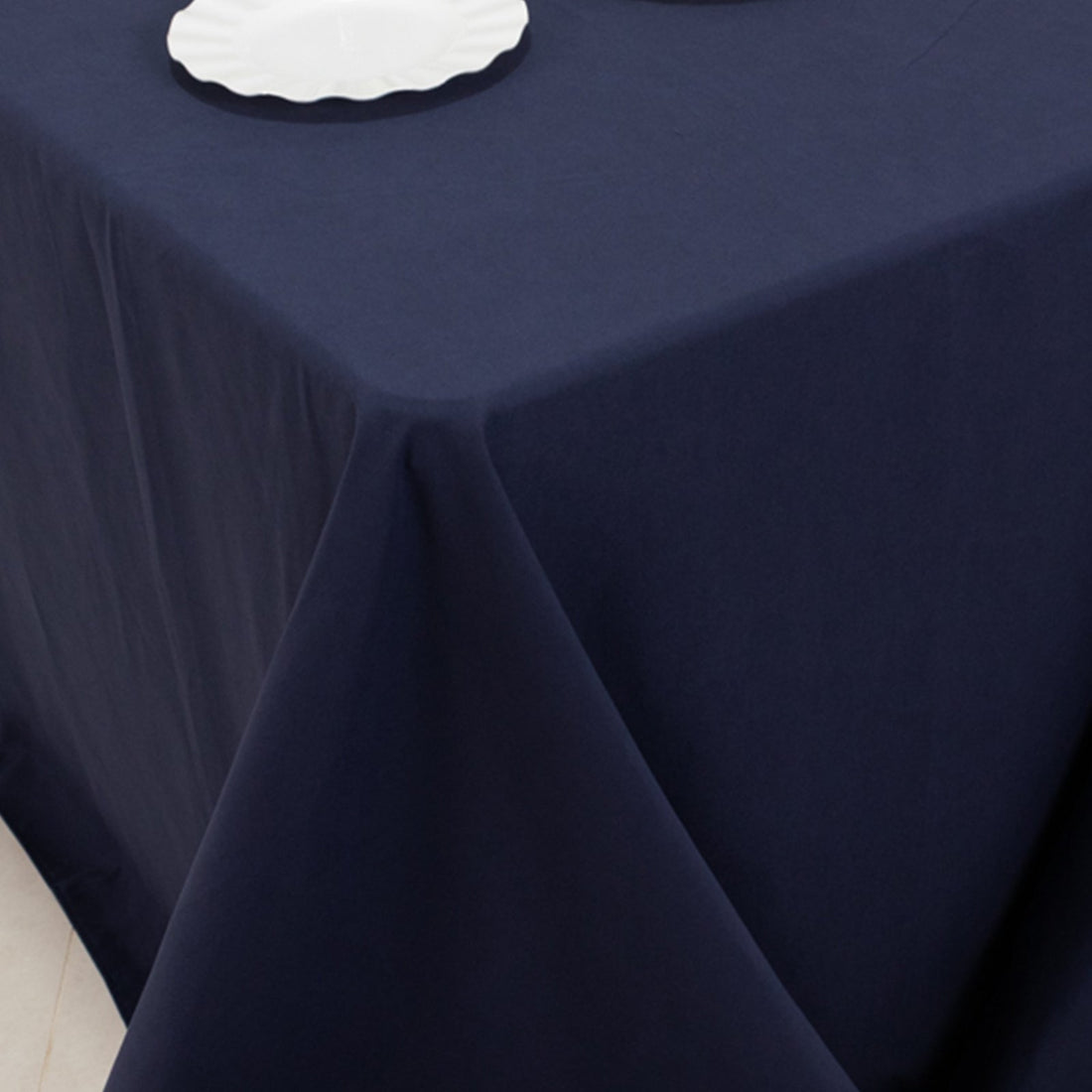 Cotton Blend Tablecloth 90"x132" Navy Blue | eFavormart