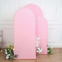 Matte Pink Spandex Wedding Arch Covers Set | eFavormart