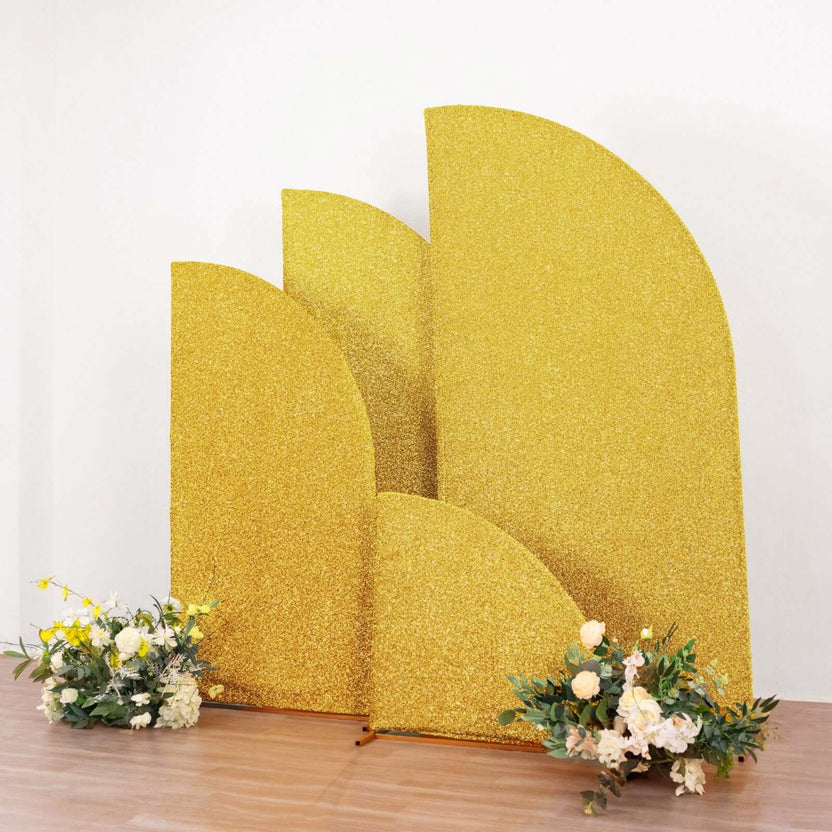 Gold Chiara Backdrop Stand Covers Set of 4 | eFavormart
