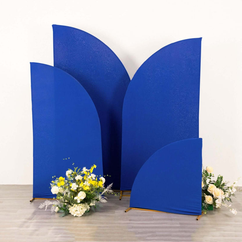 Matte Royal Blue Spandex Wedding Arch Covers | eFavormart