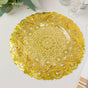 Medallion Style Paper Round Placemats 12" Metallic Gold | eFavormart