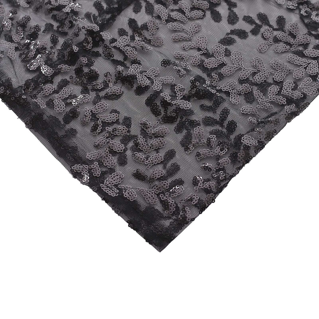 Black Sequin Mesh Cylinder Display Stand Covers Set | eFavormart