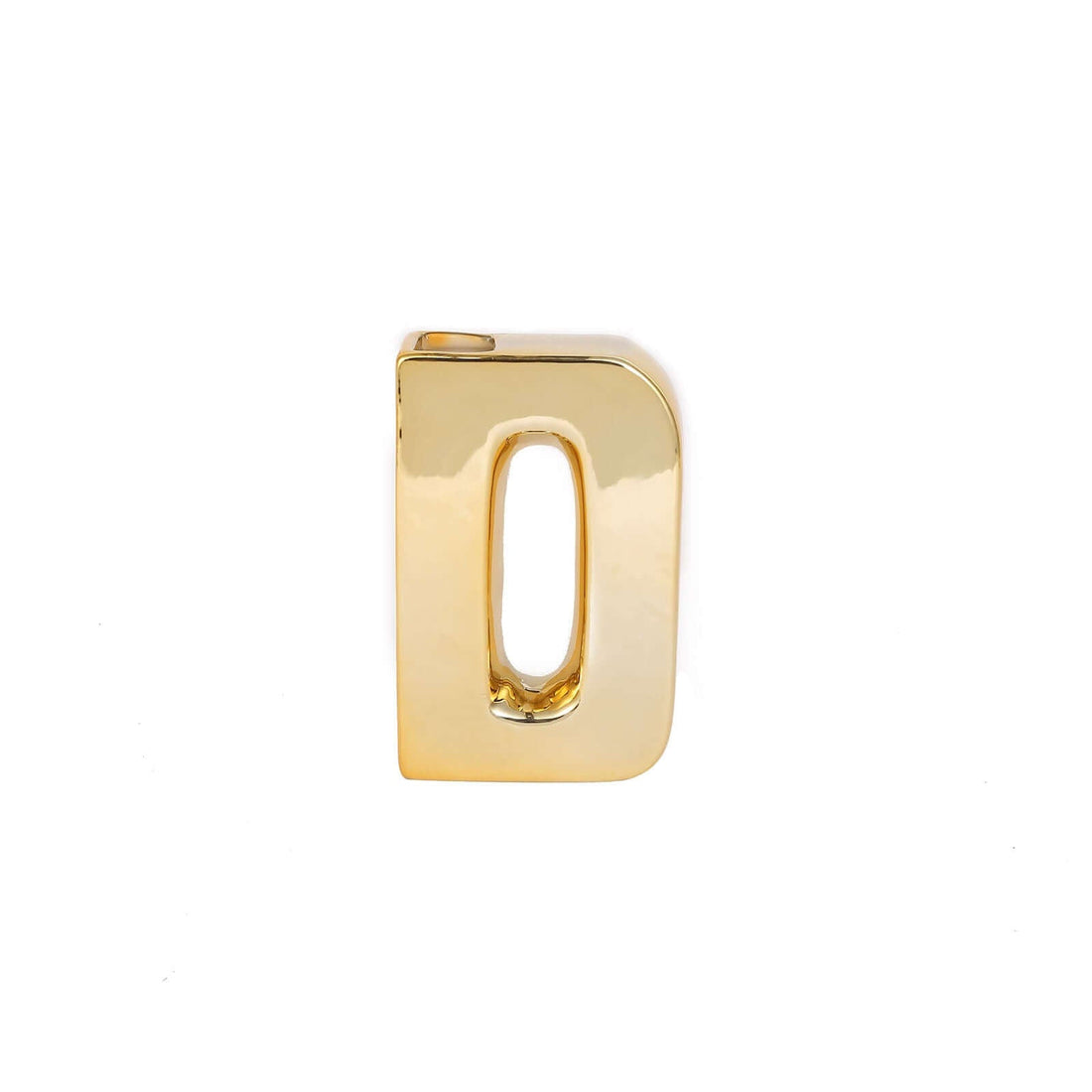 6" Ceramic Vase Letter "D" Gold | eFavormart