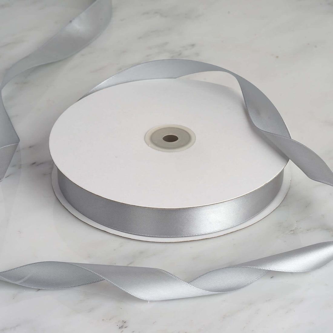 Silver Single Face Decorative Satin Ribbon | eFavormart