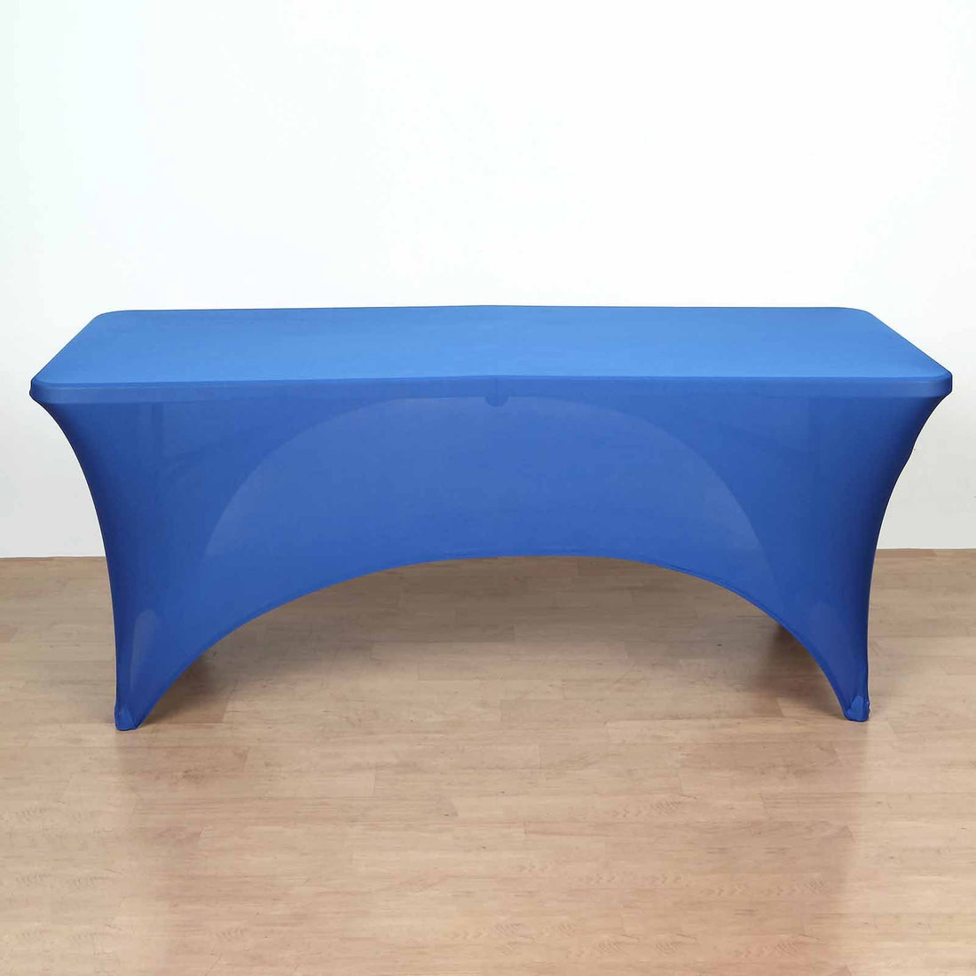 96x30 Spandex Rect Cover Open Back Royal Blue | eFavormart