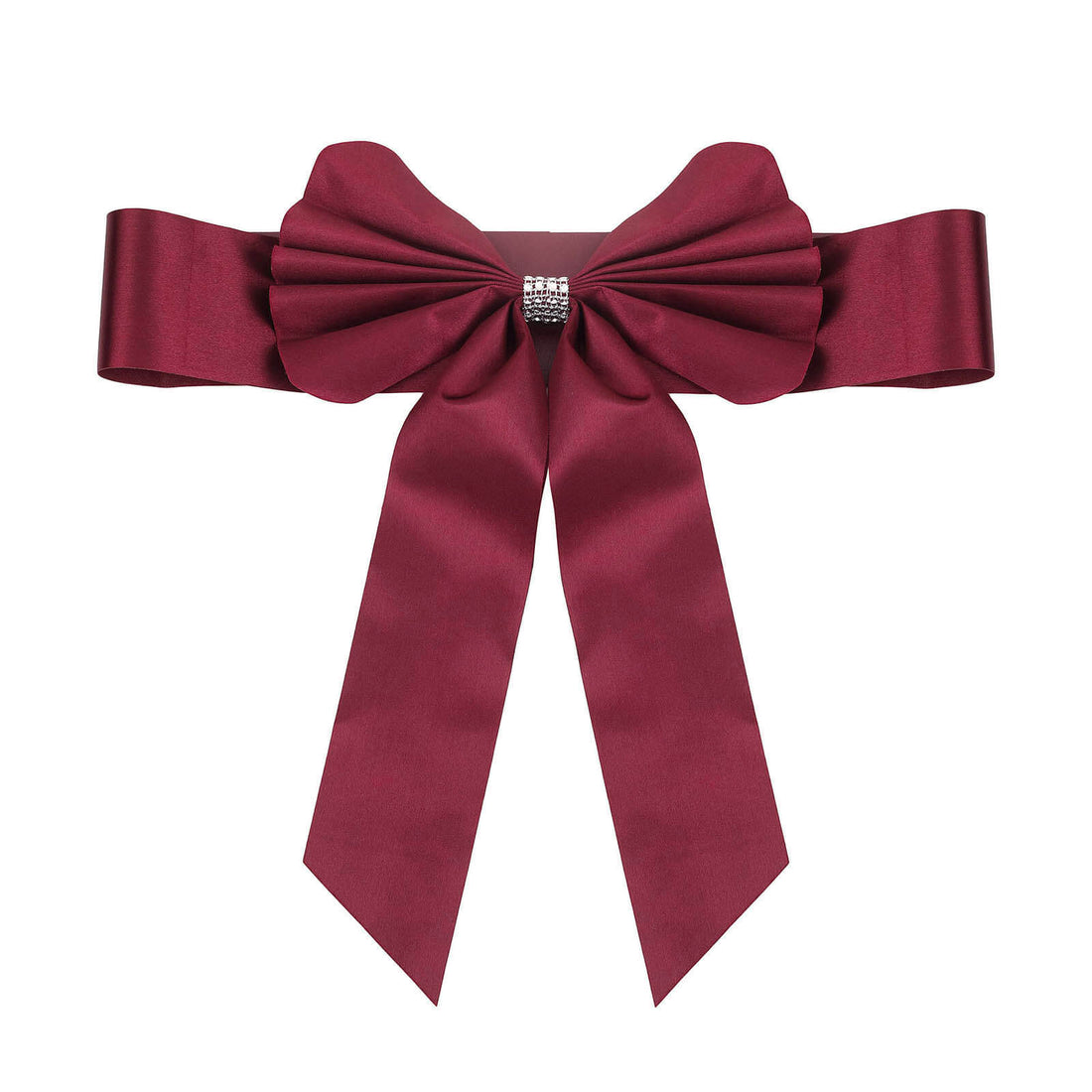Buckles Satin Chair Sashes Burgundy | eFavormart